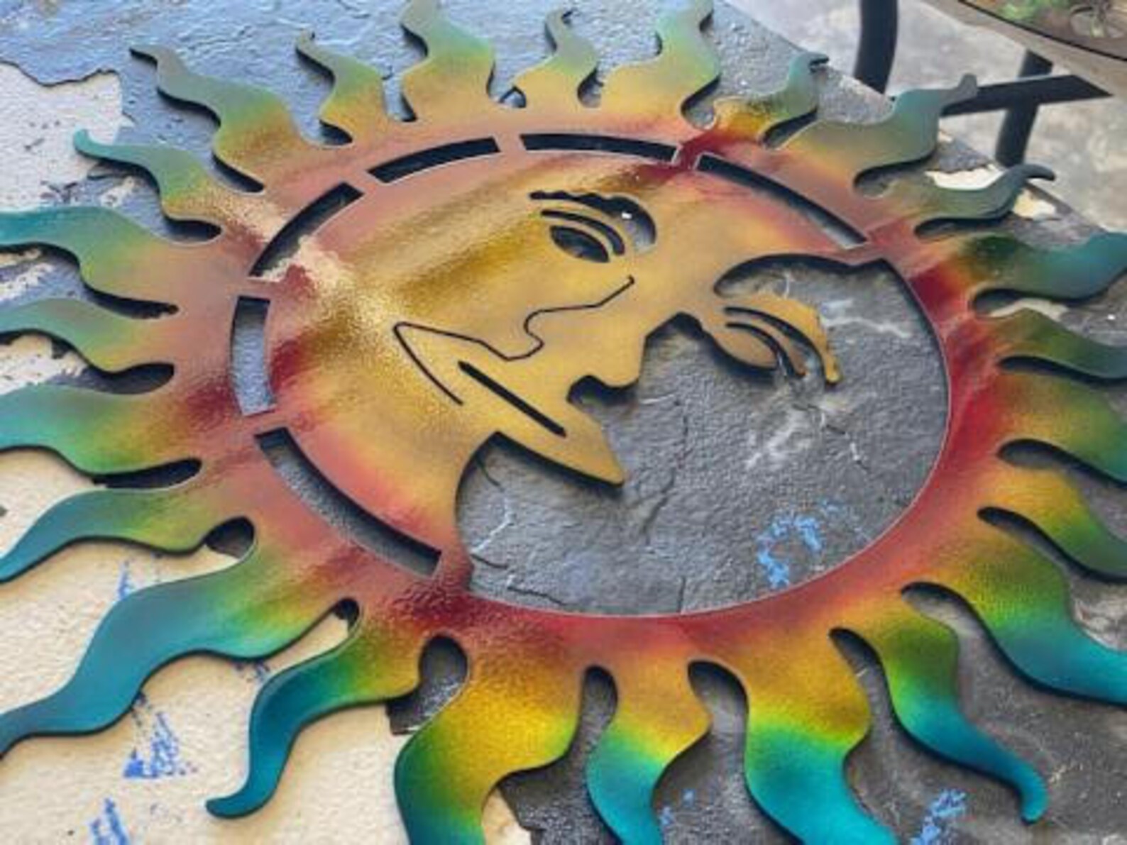 Metal Sun Laser Cut Metal Sun Laser Cut Wall Art Wall Art | Etsy