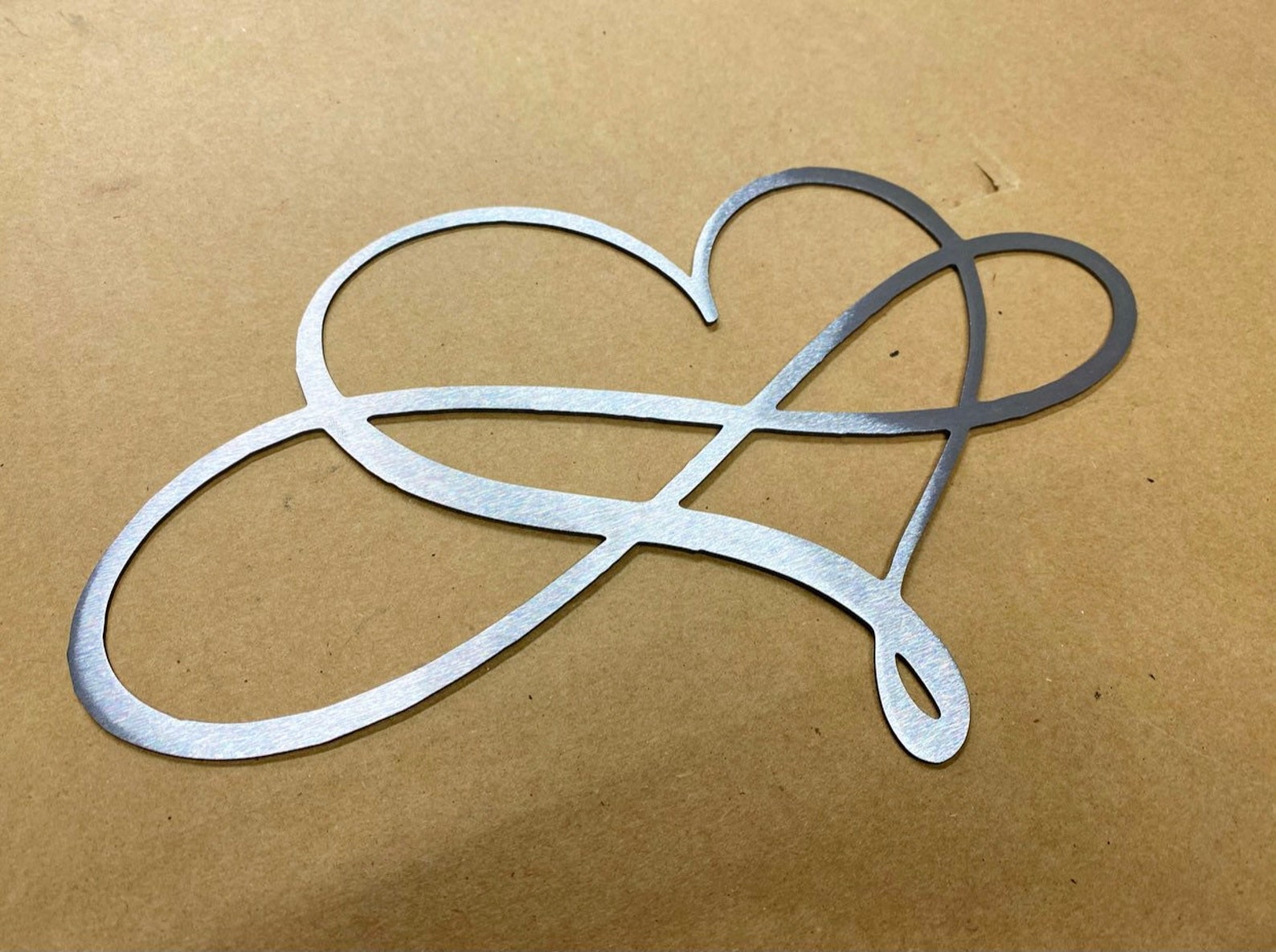 Infinity Heart Metal Wall Art Metal Wall Art Valentines Day - Etsy