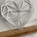 Geometric Metal Heart Metal Wall Art Valentines Day - Etsy