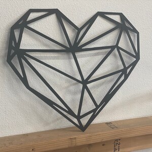 Geometric Metal Heart, Metal Wall Art, Valentines Day, Valentines Day ...