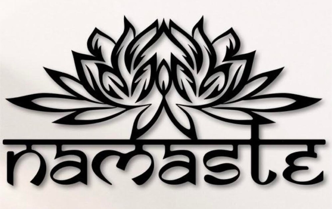 Namaste Metal Wall Sign Namaste Wall Art Meditation Wall - Etsy