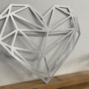 Geometric Metal Heart, Metal Wall Art, Valentines Day, Valentines Day ...