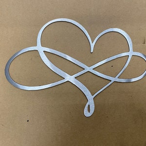 Infinity Heart Metal Wall Art, Metal Wall Art, Valentines Day Gift ...