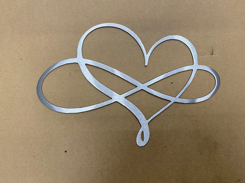 Infinity Heart Metal Wall Art Metal Wall Art Valentines Day | Etsy