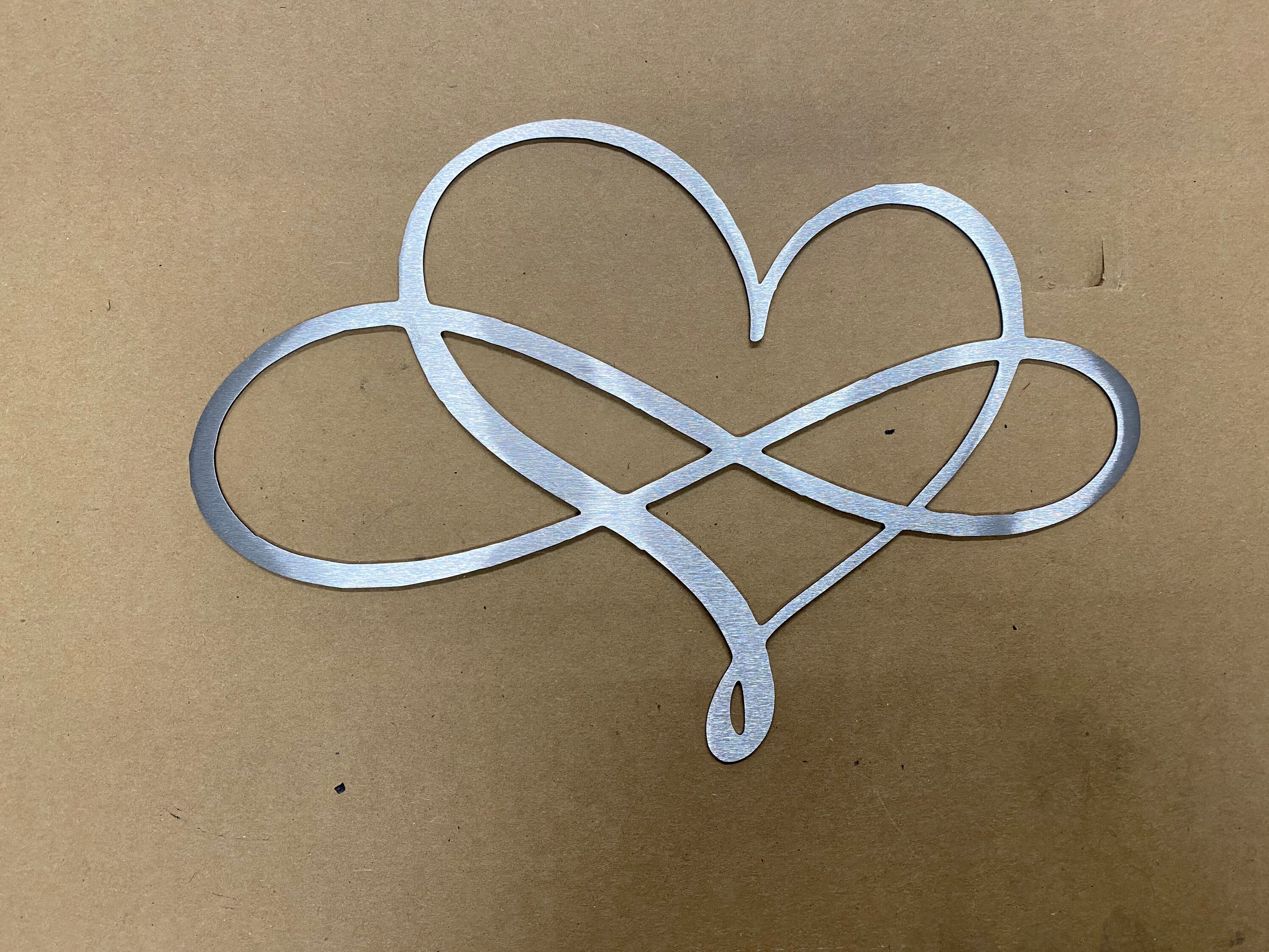 Infinity Heart Metal Wall Art Metal Wall Art Valentines Day | Etsy