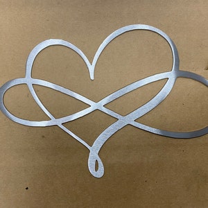 Infinity Heart Metal Wall Art, Metal Wall Art, Valentines Day Gift ...