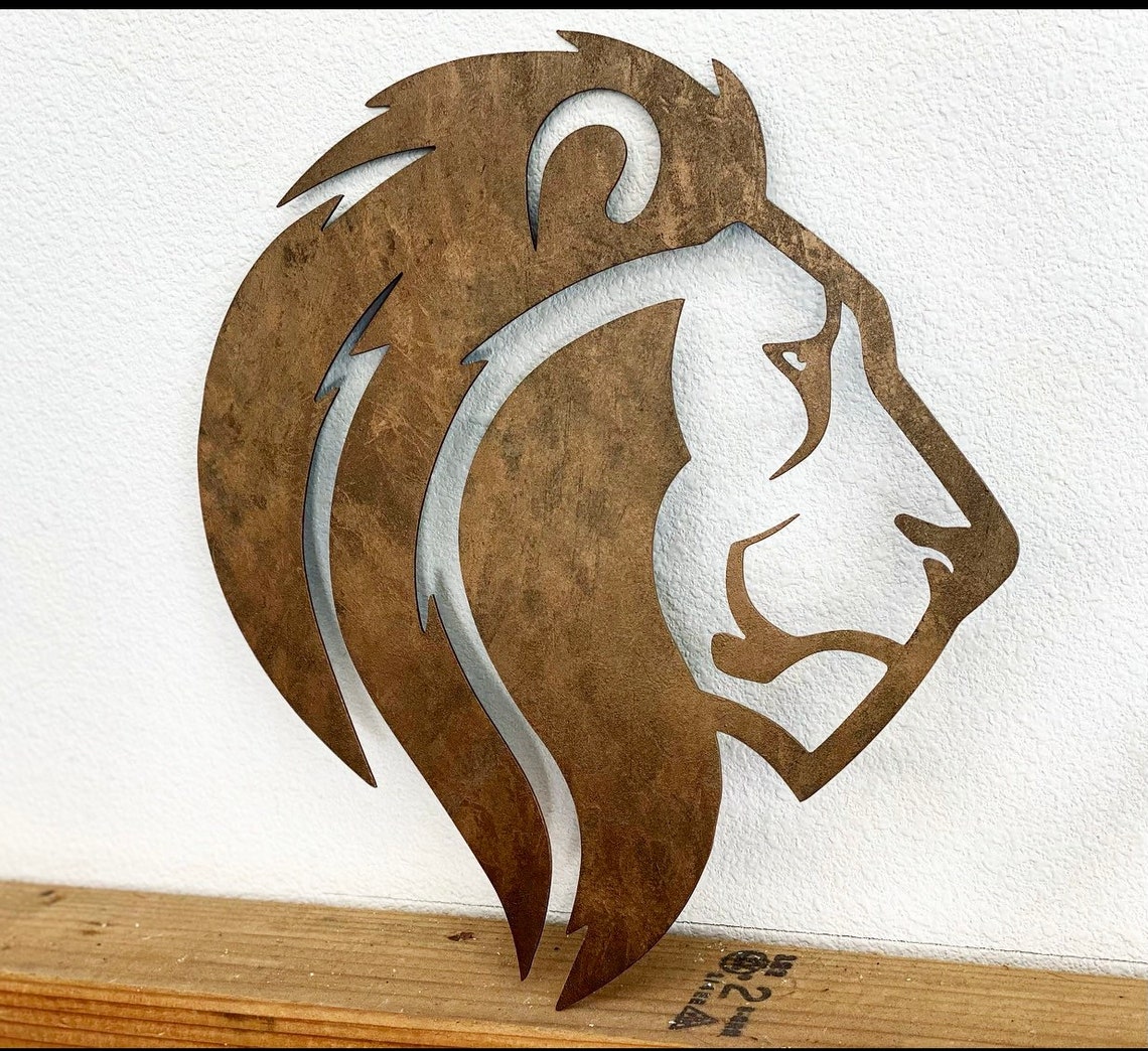 Metal Lion Head Wall Art Lion Head Lion Wall Art Metal Wall - Etsy