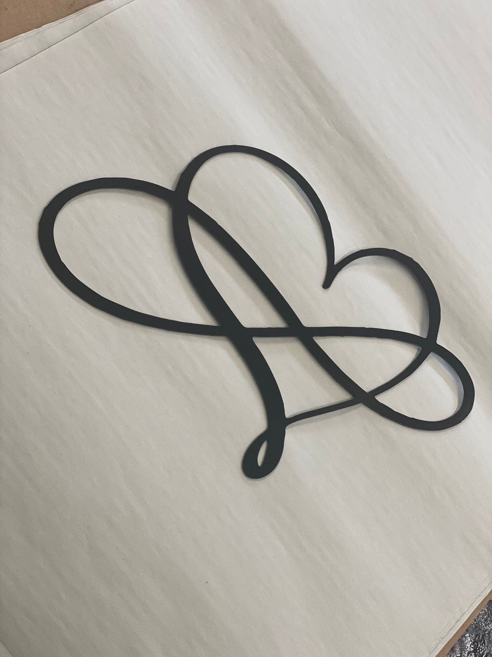 Infinity Heart Metal Wall Art Metal Wall Art Valentines Day - Etsy
