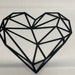 Geometric Metal Heart Metal Wall Art Valentines Day - Etsy