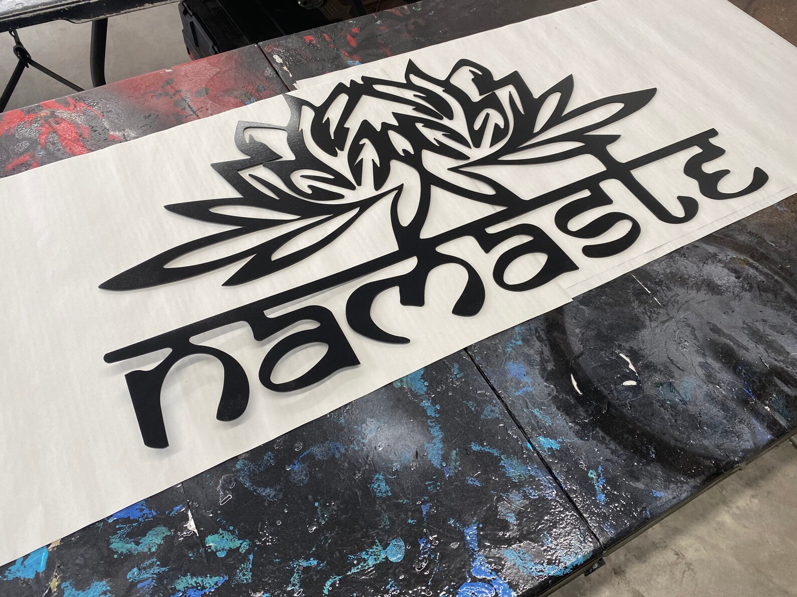 Namaste Metal Wall Sign Namaste Wall Art Meditation Wall - Etsy