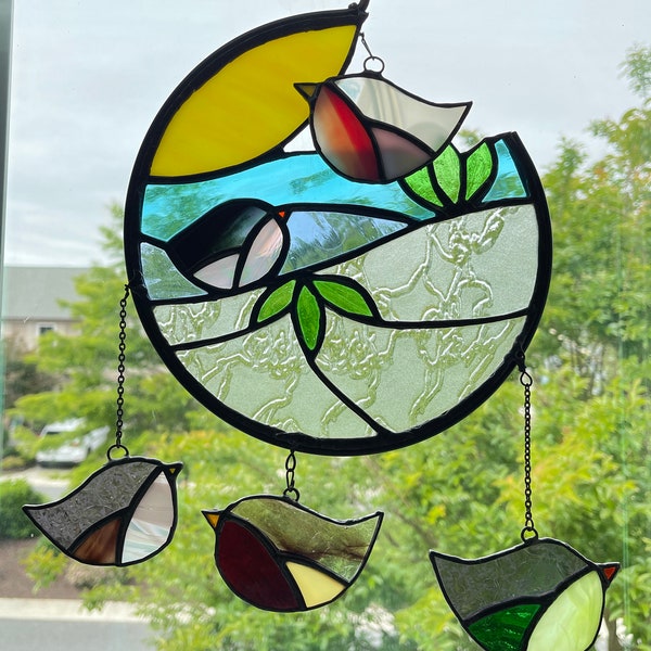 Round Stained Glass - Etsy
