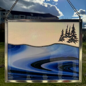 Stained Glass Winter Scene - Etsy