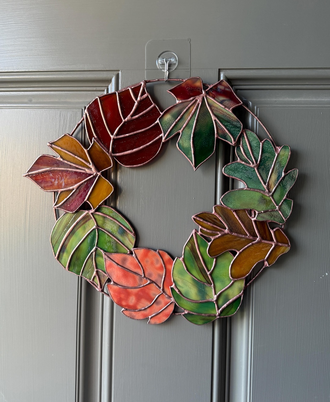 Stained Glass Fall Leaves - Etsy