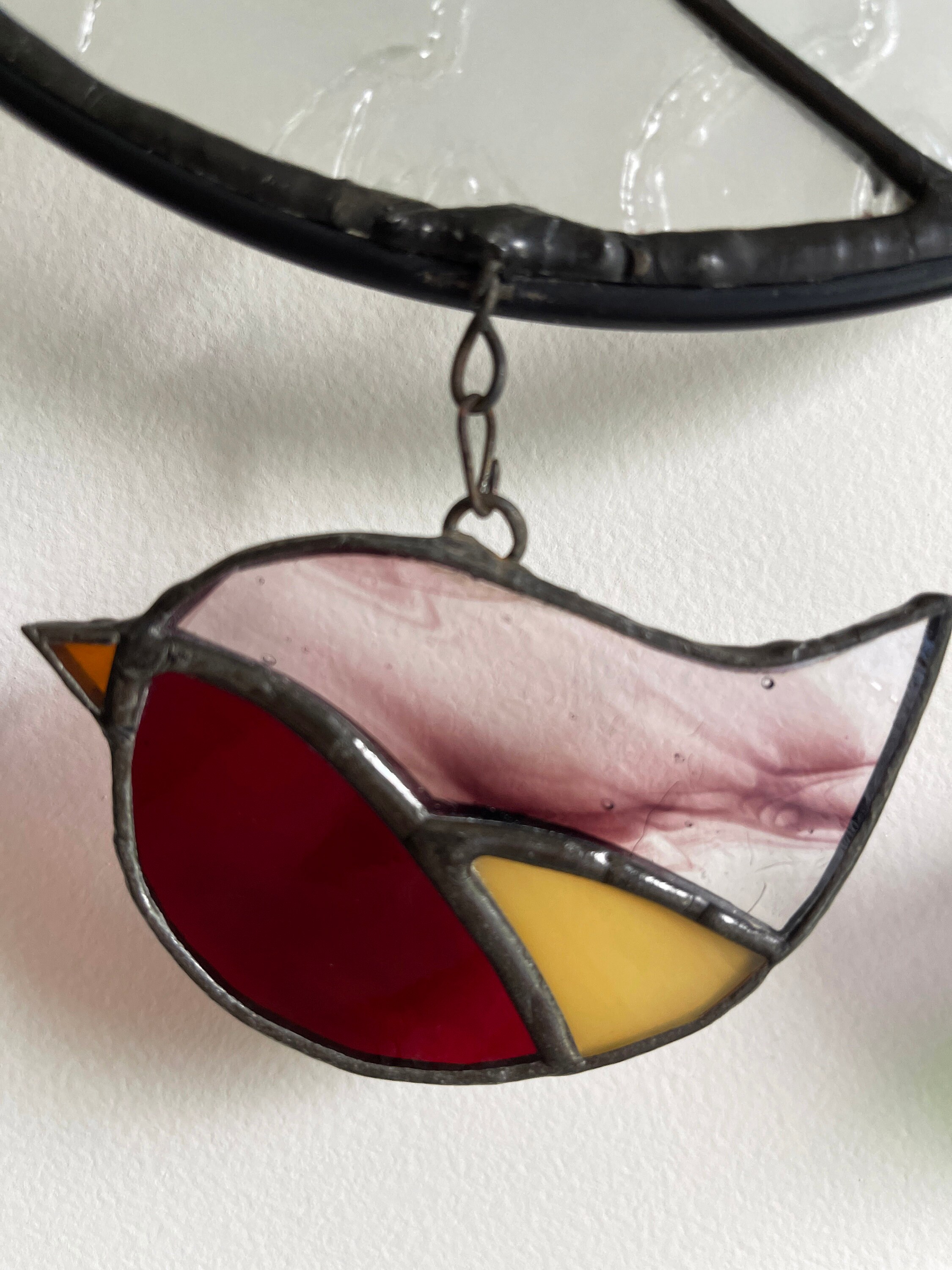 Stained Glass Round Birds - Etsy