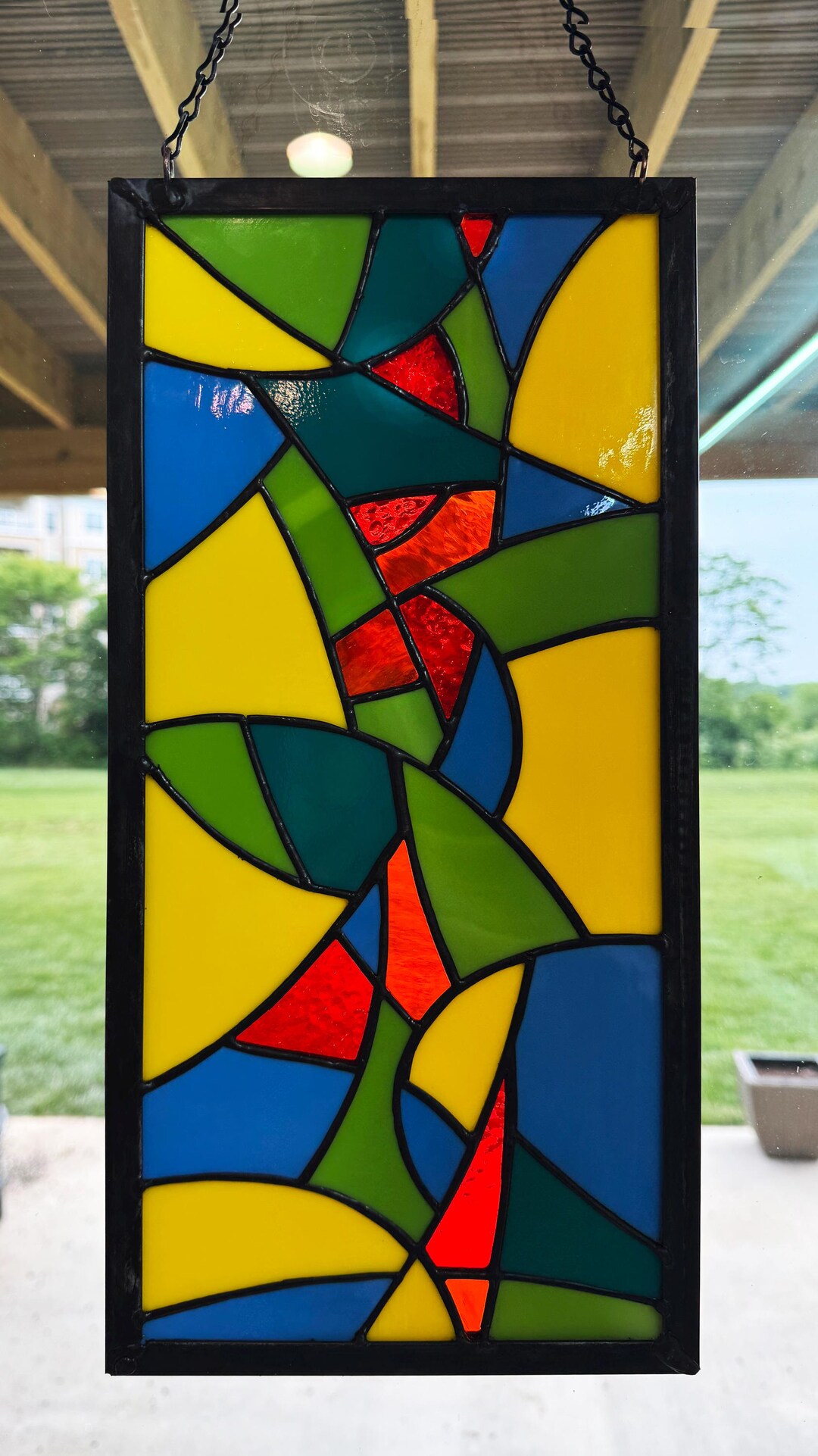 Modern Abstract Stained Glass - Etsy