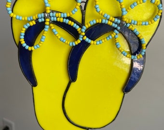 Stained Glass Flip Flops - Etsy