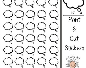 Thought Bubble Stickers - Etsy