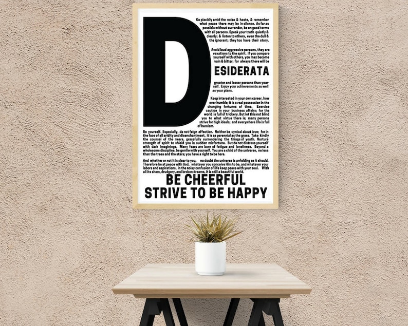 Desiderata. Calligraphy. Desiderata Poem. Max Ehrmann. Desiderata ...