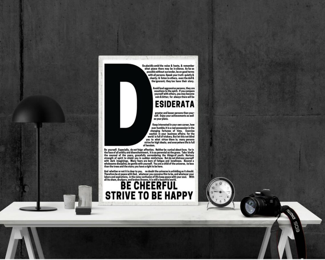 Desiderata. Calligraphy. Desiderata Poem. Max Ehrmann. Desiderata ...