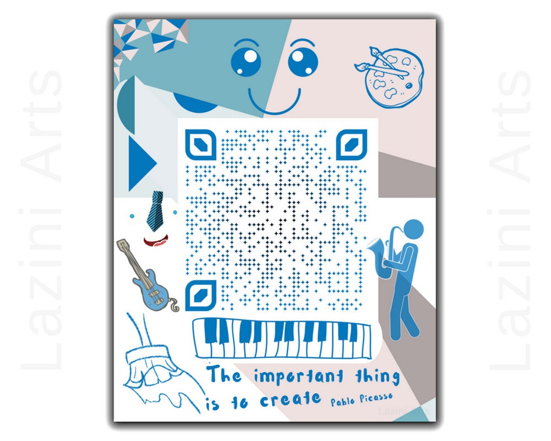 Pablo Picasso Interactive Art Life Hack Picasso Quote QR - Etsy