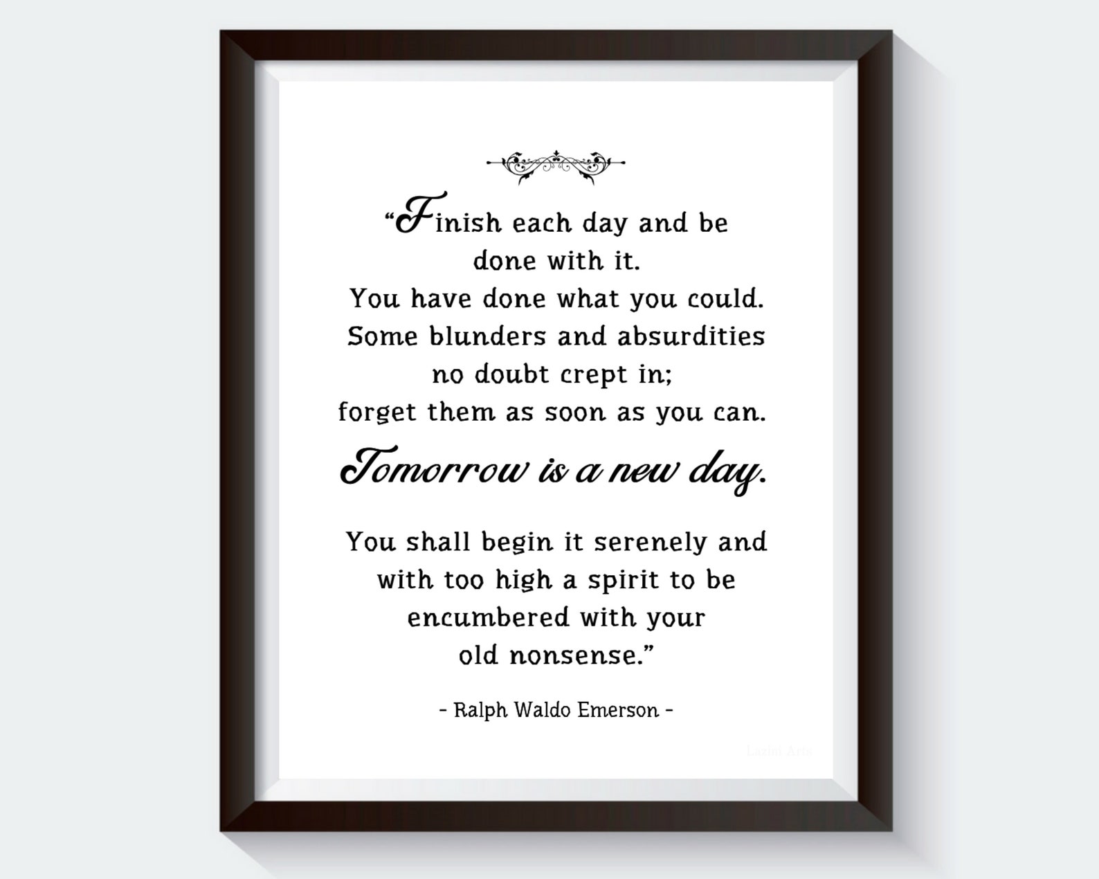 Finish Each Day Ralph Waldo Emerson Quote TWO Printable - Etsy