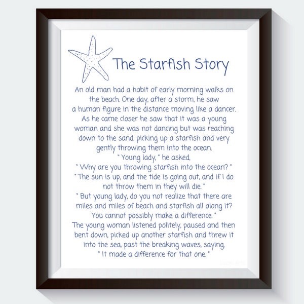 Starfish Poem - Etsy