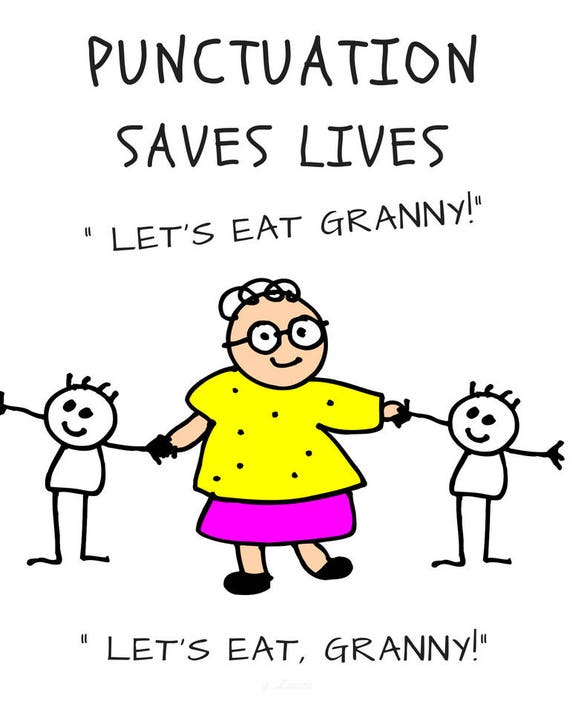 Punctuation Saves Lives Poster