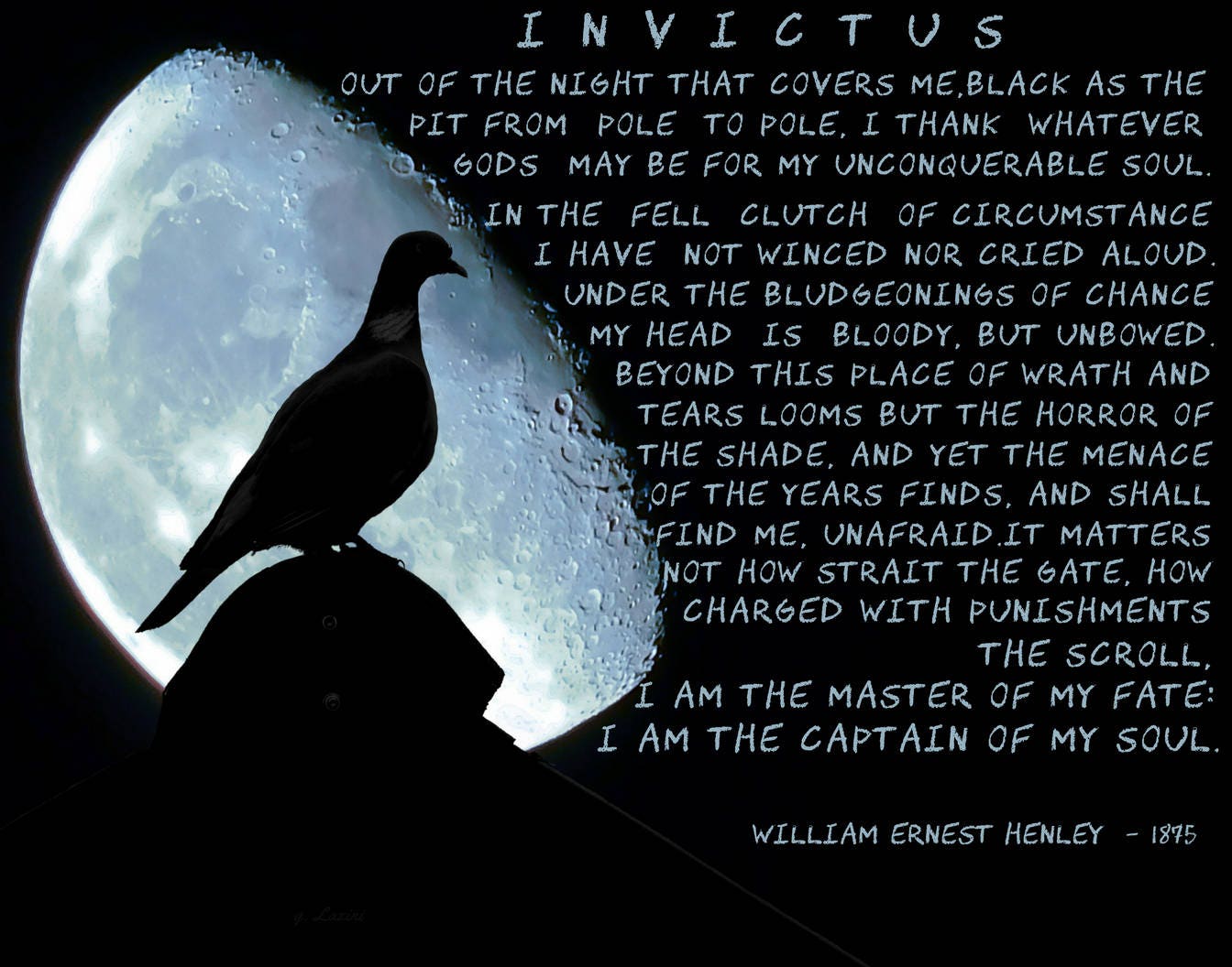 Famous Poem. Invictus Poem. Handwritten Font. William Henley. Full Poem ...