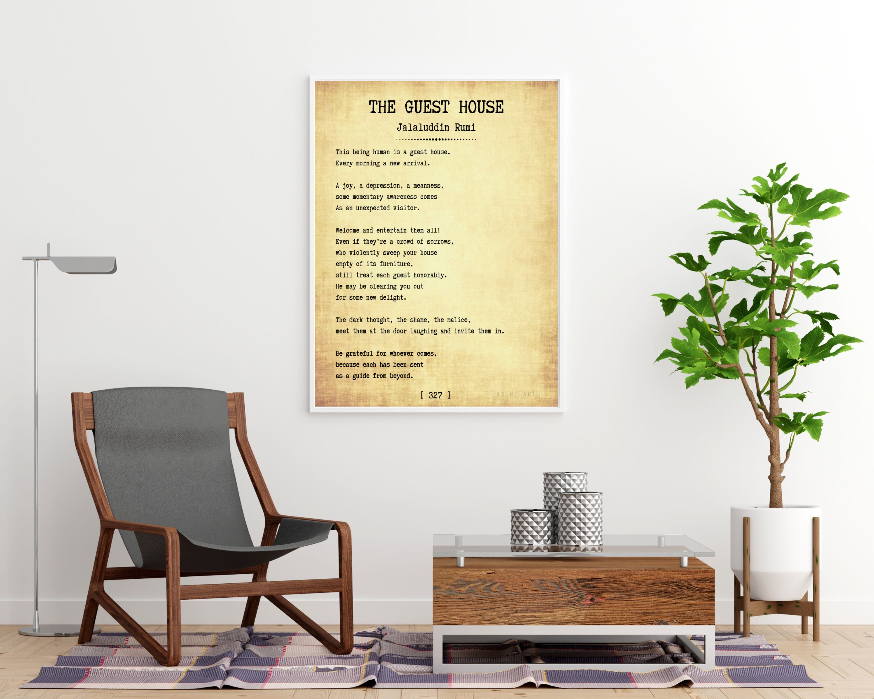 Rumi Quote: the Guest House Poem Typewriter Font, Rumi Poetry ...