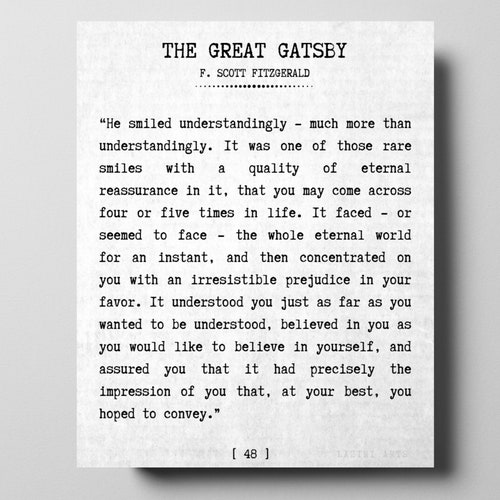 The Great Gatsby Print - Etsy