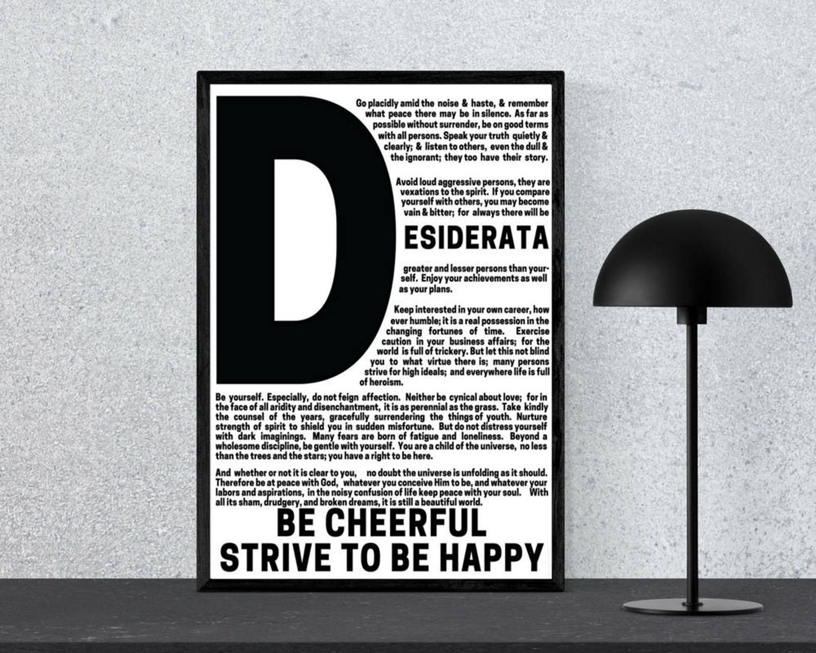 Desiderata. Calligraphy. Desiderata Poem. Max Ehrmann. Desiderata ...