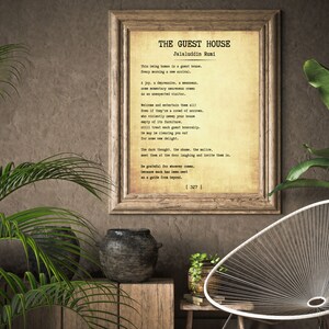 Rumi Quote: the Guest House Poem Typewriter Font, Rumi Poetry ...