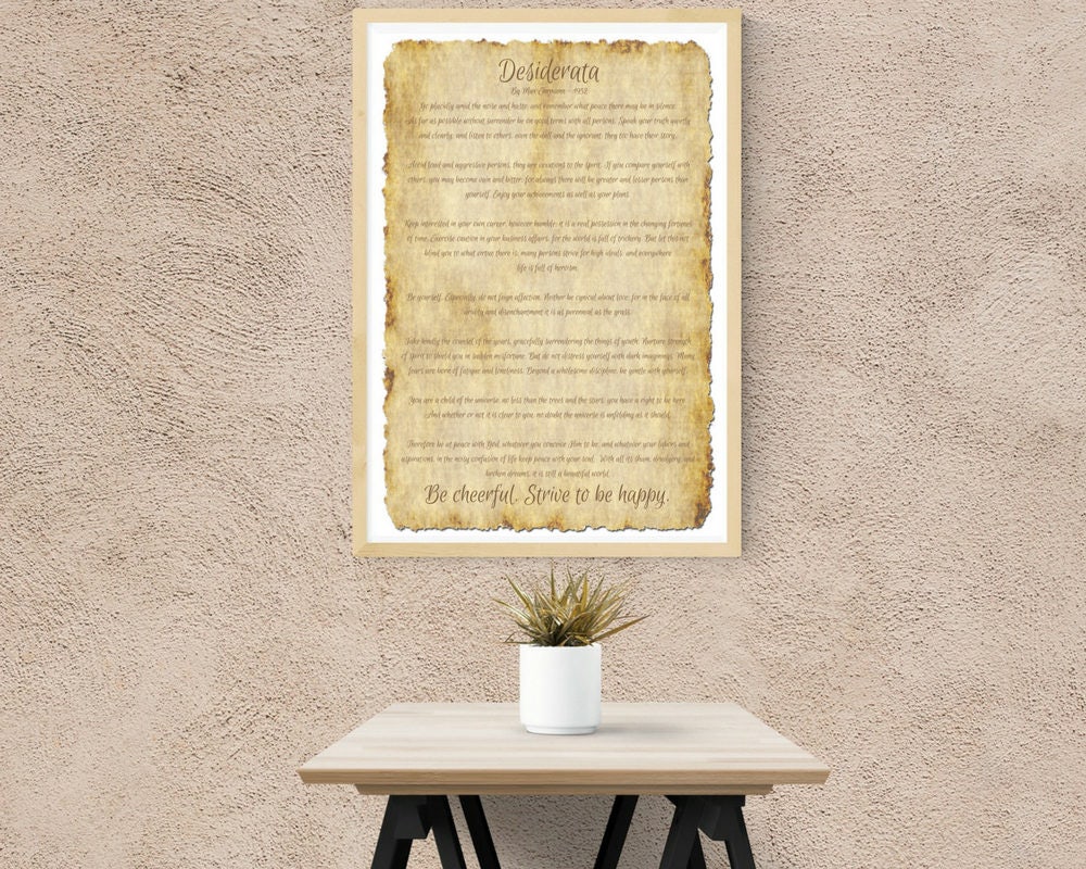 Desiderata Poem for Life. Desiderata Print. Desiderata Poem. Max ...