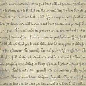 Antique Gift. Graduation Gift. Desiderata. Desiderata Poster. - Etsy