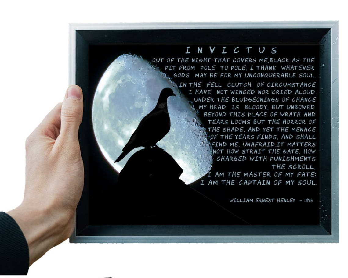 Famous Poem. Invictus Poem. Handwritten Font. William Henley. Full Poem ...
