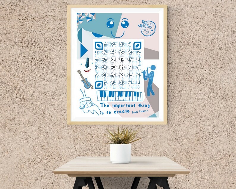 Pablo Picasso Interactive Art Life Hack Picasso Quote QR - Etsy