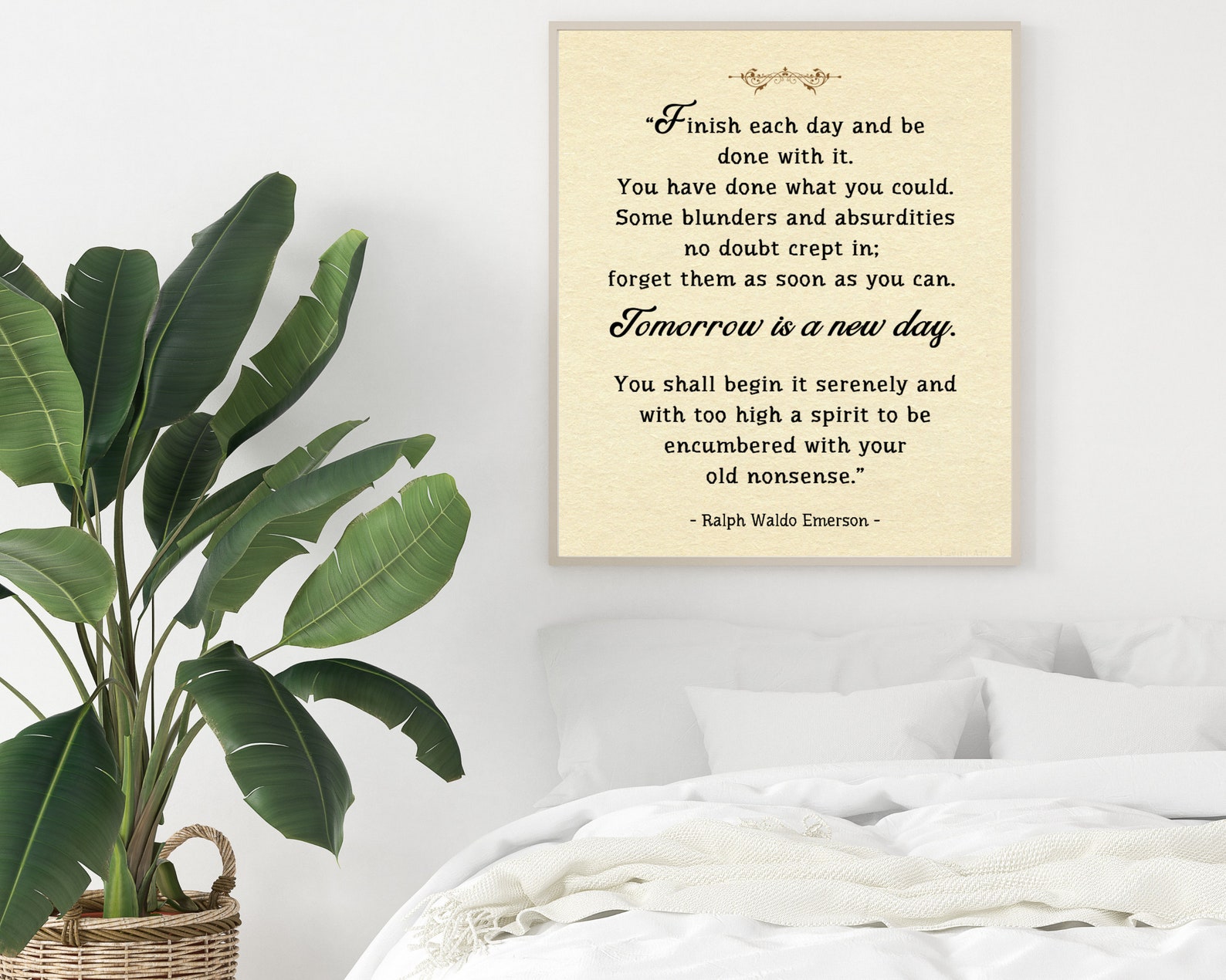 Finish Each Day Ralph Waldo Emerson Quote TWO Printable - Etsy
