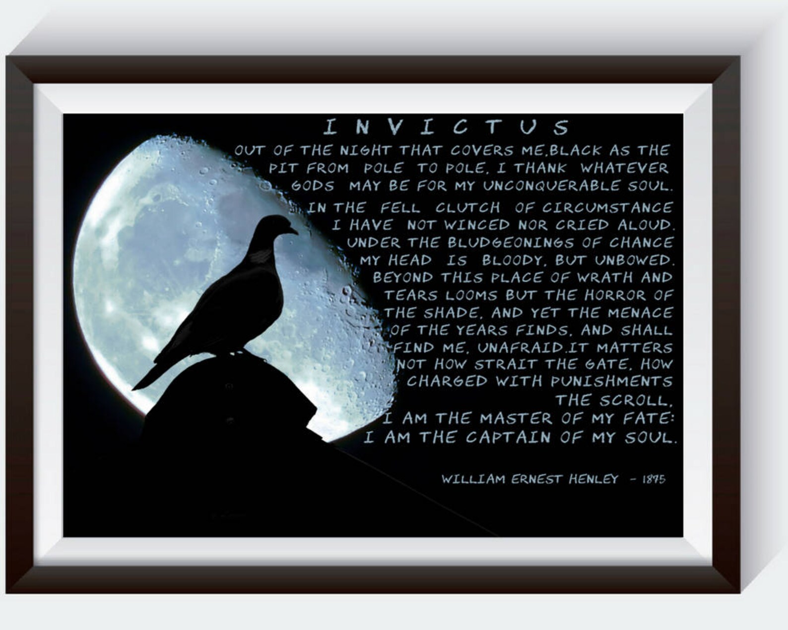 Famous Poem. Invictus Poem. Handwritten Font. William Henley. Full Poem ...