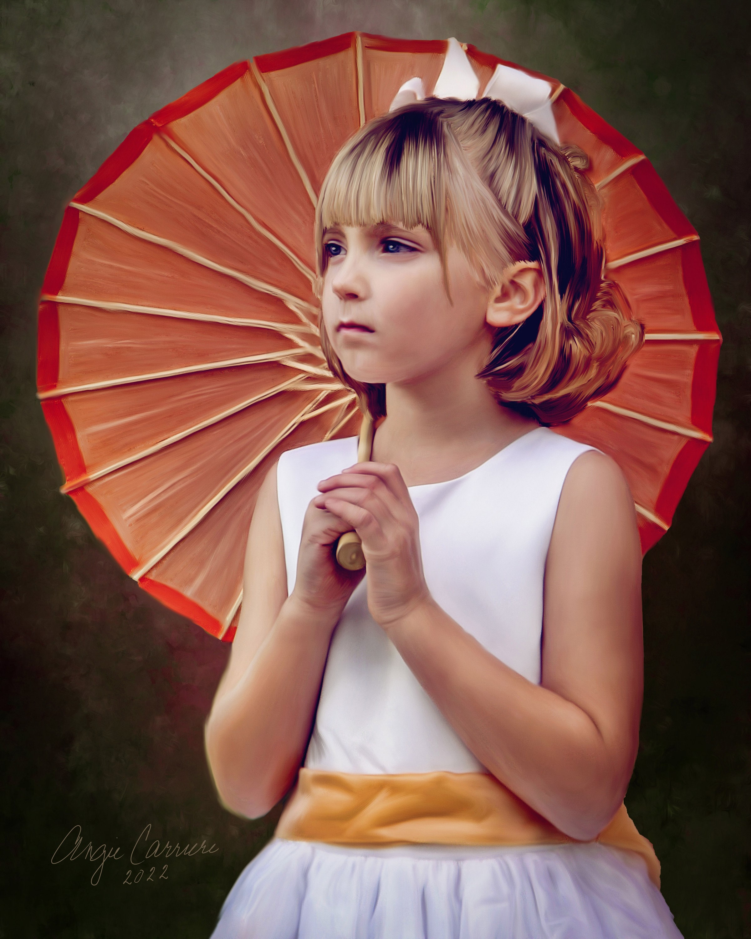 Children's Painted Portrait, Painted Portrait, Digital Painting ...