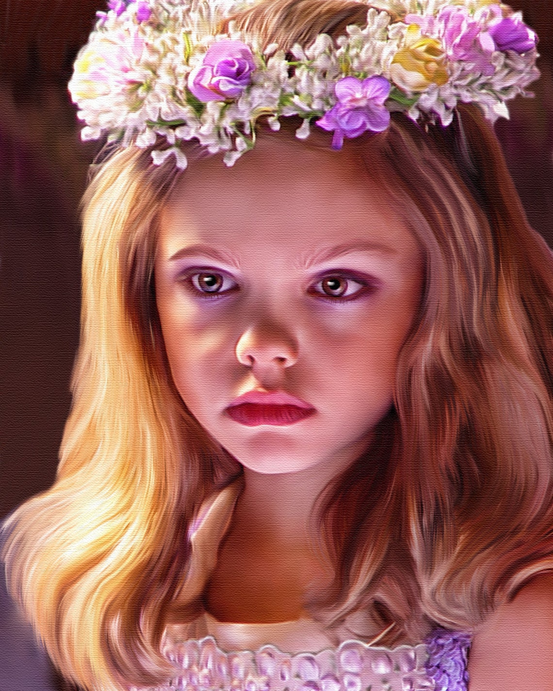 Children's Painted Portrait, Painted Portrait, Digital Painting ...