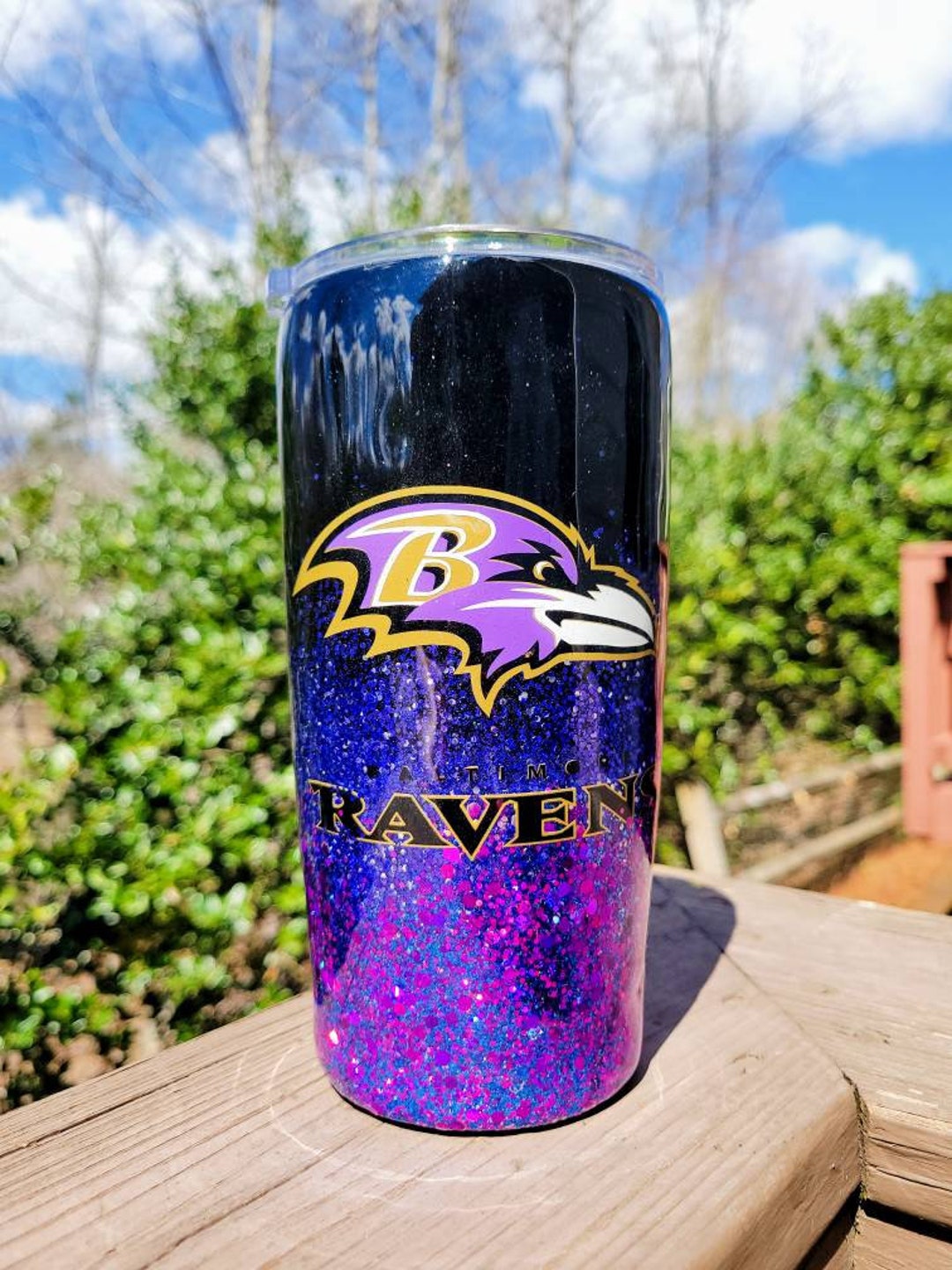 19oz Baltimore Ravens Glitter Tumbler - Made to Order - Etsy