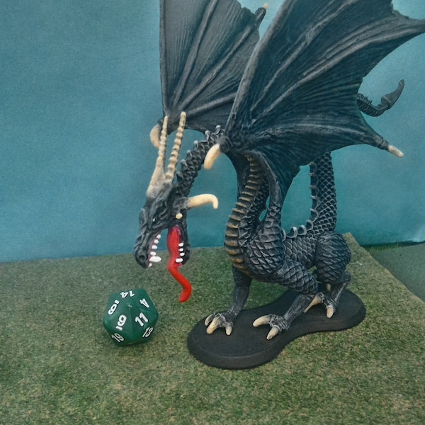 Huge Black Dragon Miniature - Etsy