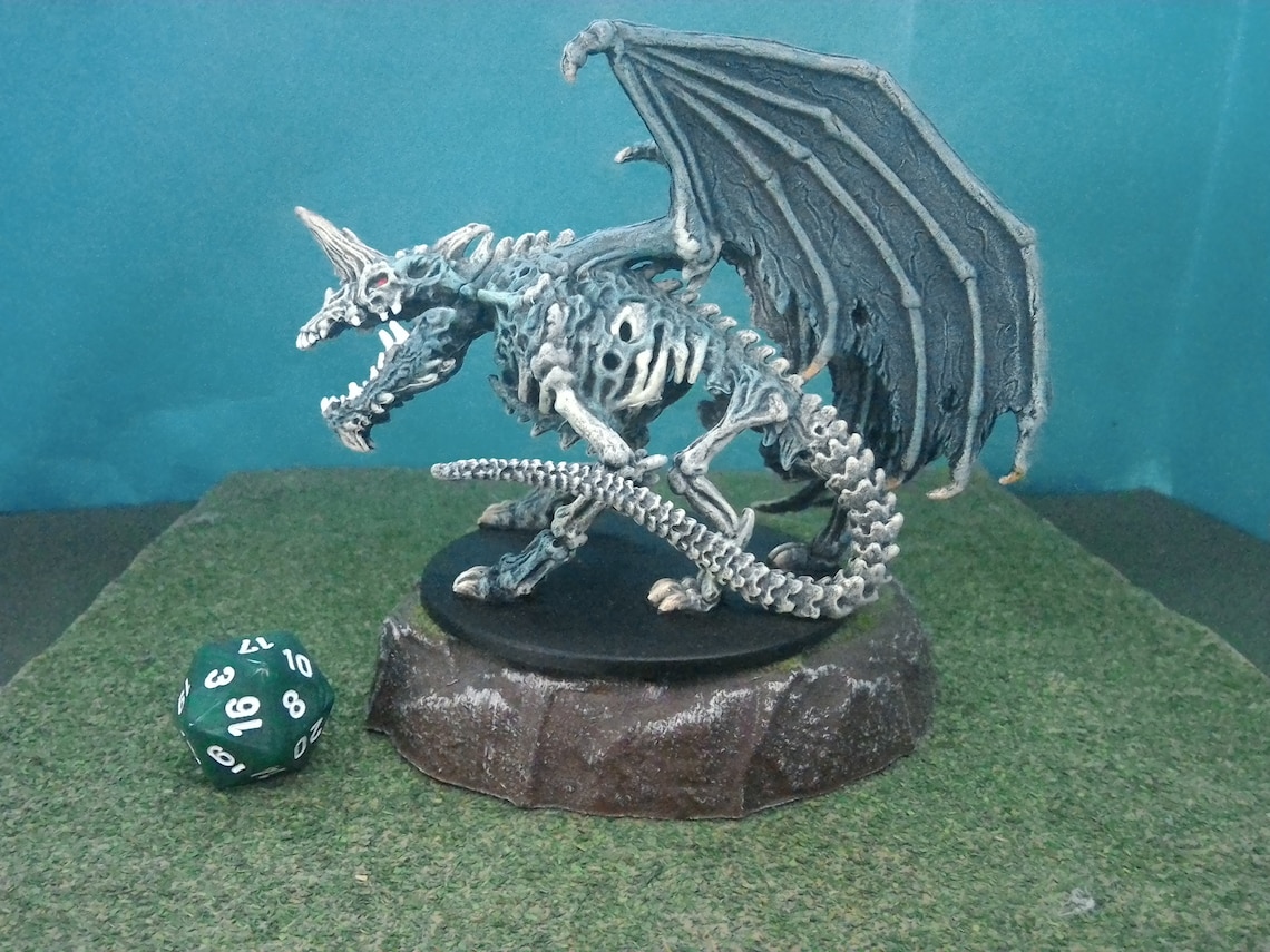 Huge Blue Dracolich Hand Painted High Detail D&D, Pathfinder, Fantasy ...