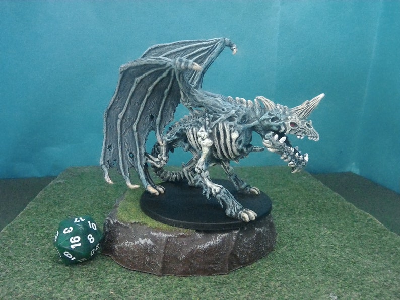 Huge Blue Dracolich Hand Painted High Detail D&D, Pathfinder, Fantasy ...