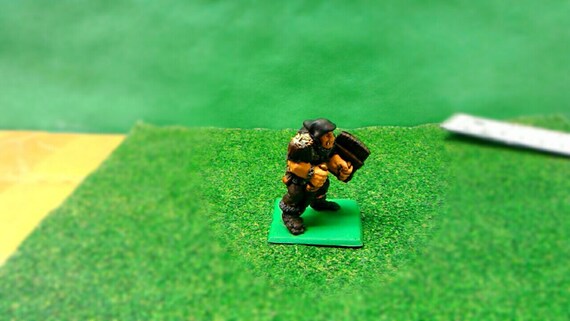 Hand Painted Menacing Ogre With Door for a Shield Usable for - Etsy