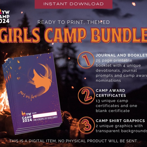Girl Camping - Etsy