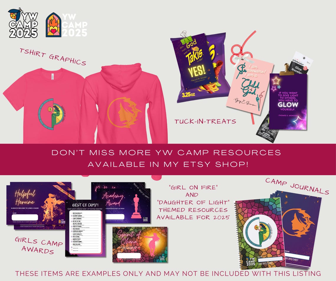 NEW! Themed YW Camp Manual, and Shirt Graphics | Look up | Look Unto ...