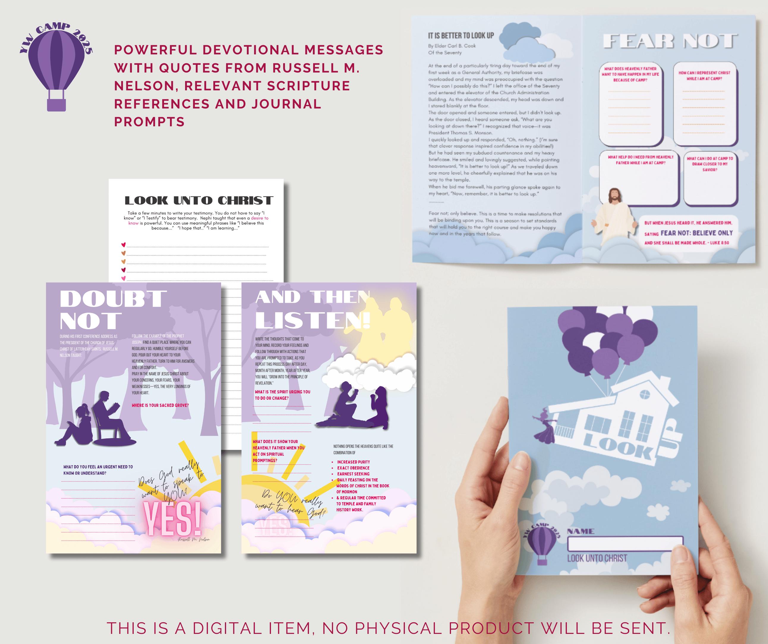 NEW! Themed YW Camp Manual, and Shirt Graphics | Look up | Look Unto ...
