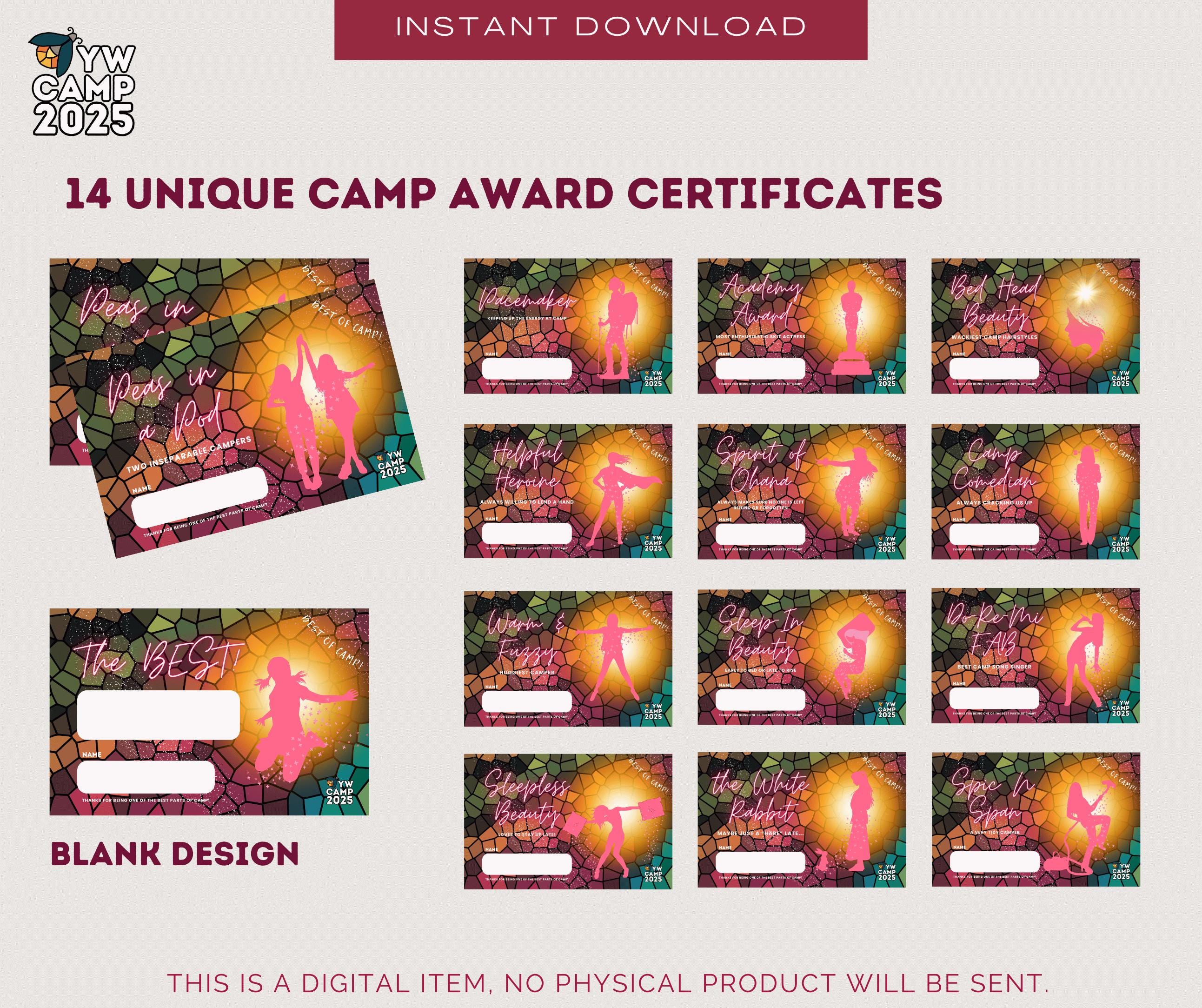 LDS Girls Camp Awards | Themed YW Camp Awards | Daughter of Light ...
