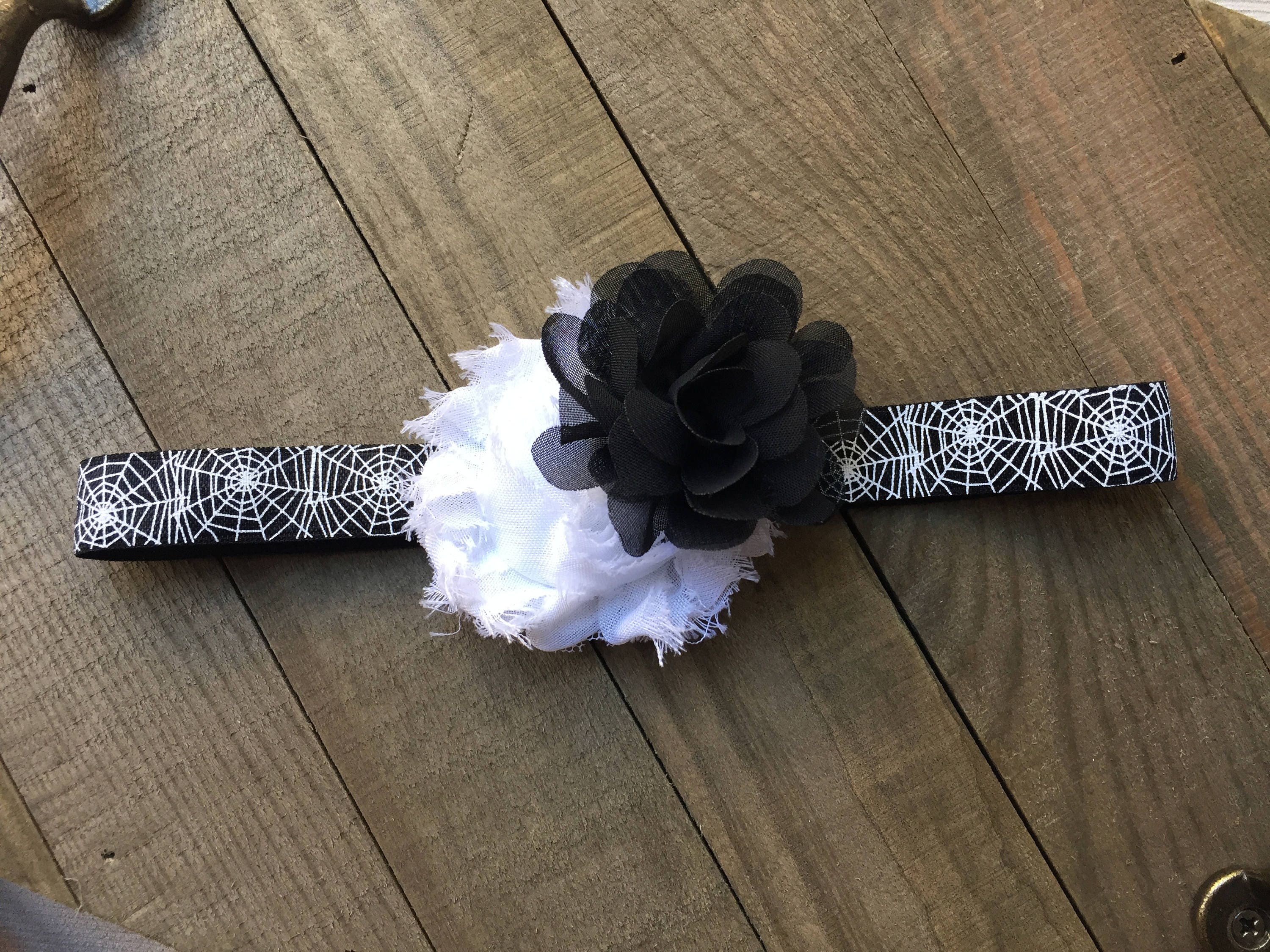 Spider Web Flower Headband, Halloween Headband, Seasonal Headband ...